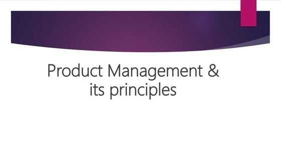 Product management : An Introduction | PPTX