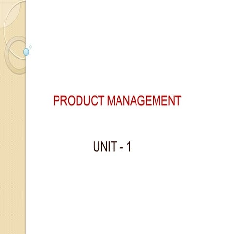 Product management and product life cycle | PPTX