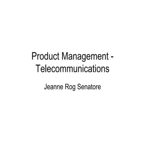 Product Management Telecommunications | PDF