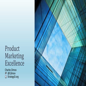 Product marketing excellence (product camp Toronto jul2015) | PPT