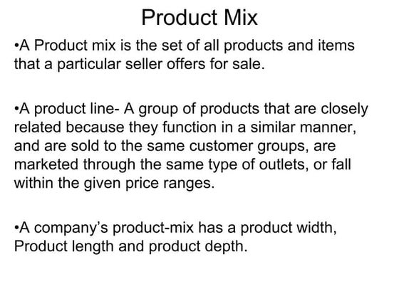 Product line and product mix of p&g | PPTX