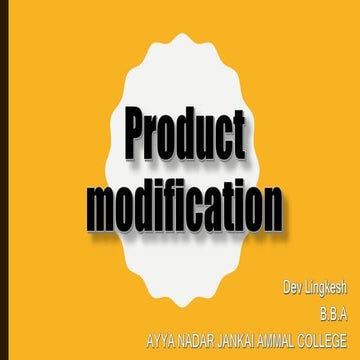 Product modification | PPTX