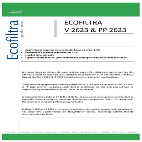 Saati ecofiltra DL (double layers) | PDF