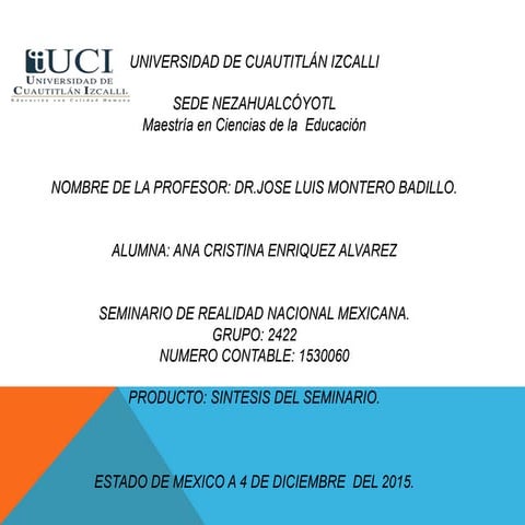Realidad Educativa | PPTX