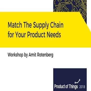 Match the supply chain for your product needs with Amit Rotenberg | PDF