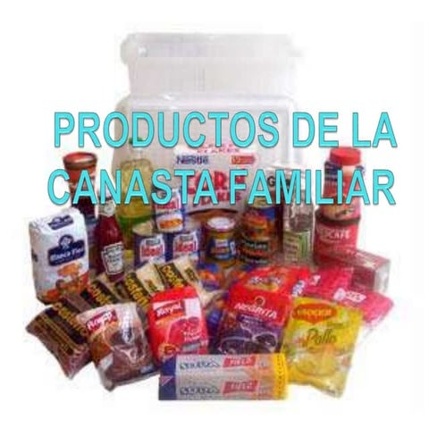 Productos de la canasta familiar | PPTX