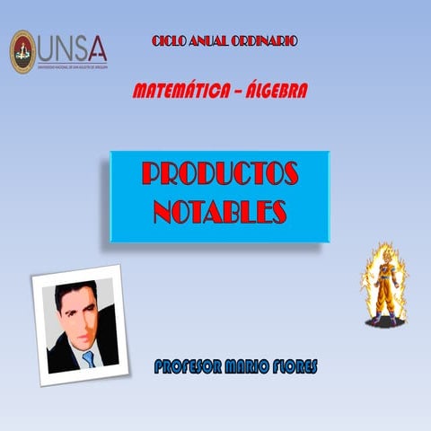 Productos Notables Tarea #4, Productos Notables Y Factorización | PDF