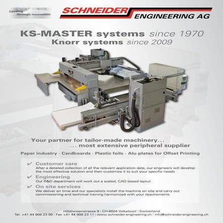Product overview schneider enginnering ag | PDF