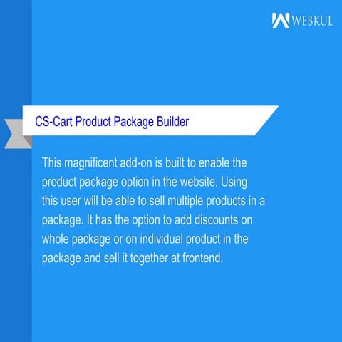 CS-Cart Addon - Product package builder (Version 1.0) | ODP