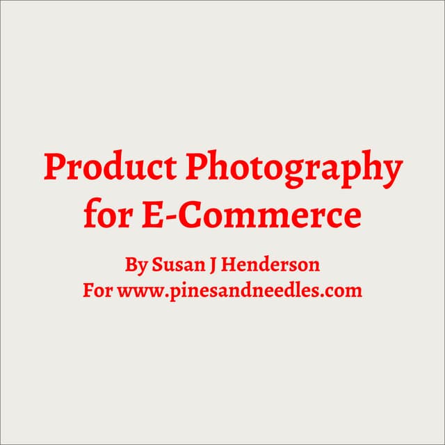 Product photography for e commerce (1) | PDF