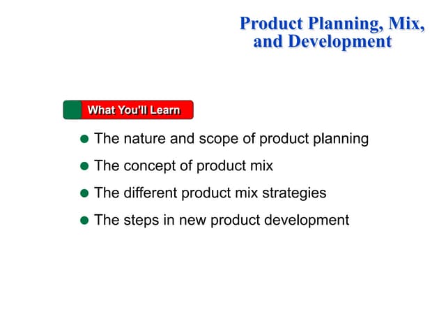 product mix and product lines | PPTX