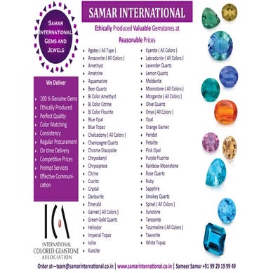 Product portfolio samar international gems and jewels | PDF