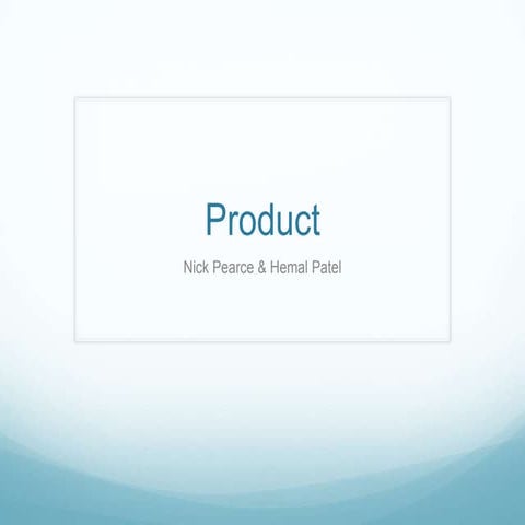 Product presentation | PPT