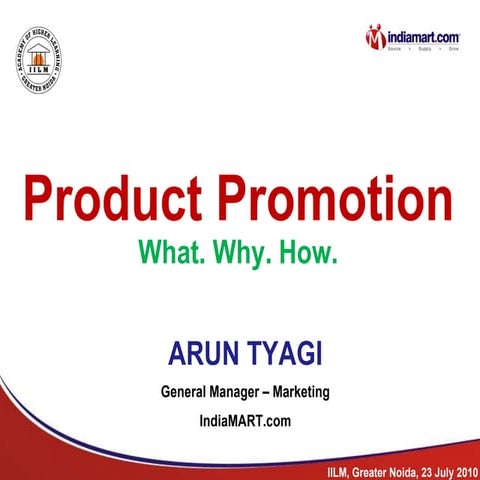 Product Promotion Strategy | PPT
