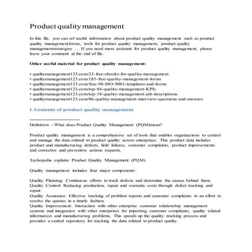 Sample quality management system | DOCX