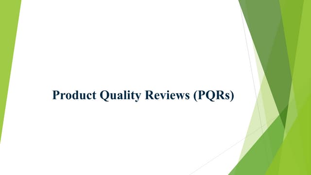 GMP- APQR training | PPT