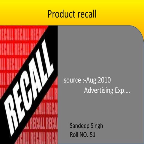 Product Recall | PPTX