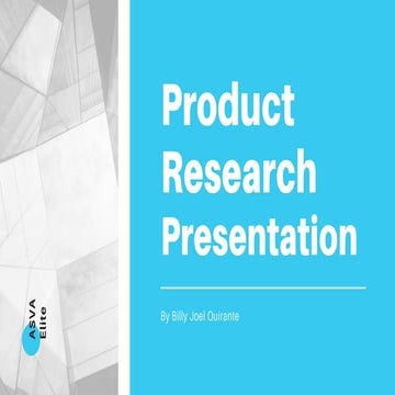 Product Research | PPT