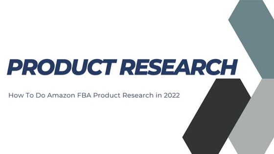 Amazon Product Research Presentation Sample | PPT