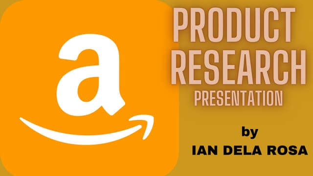 Amazon Product Research Sample | PDF