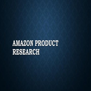Product research sample | PDF