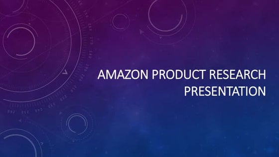 Product research sample | PPT