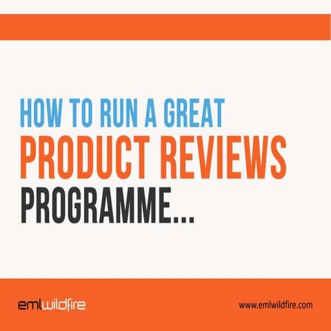 5 Steps to a great product review programme | PPT