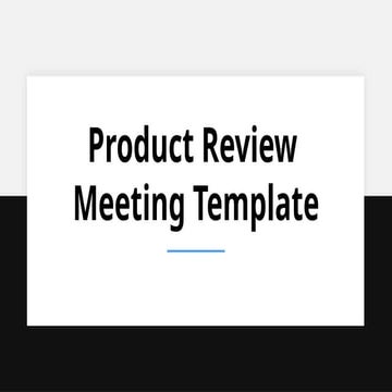 Product Review Template for software development | PPT