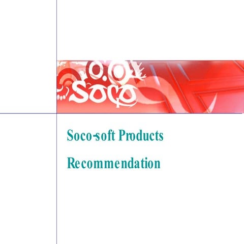 Products Catalogue Of Soco Soft 2009 | PPT