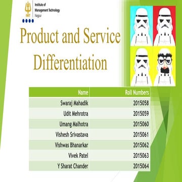 Product & service differentiation | PPTX