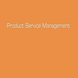 Product service management | PDF