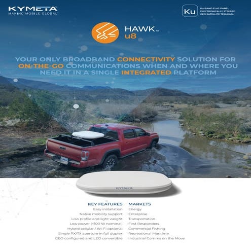 Product Sheet :Kymeta Hawk u8 | PDF
