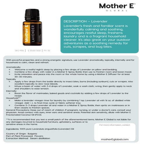 Product Sheet - Lavender | PDF