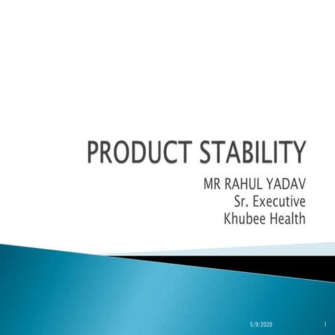 Product stability | PPTX