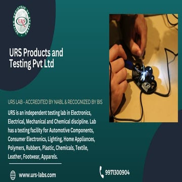 Product Testing laboratory Services in India.pdf