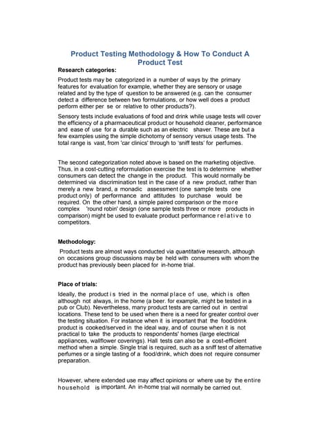 How To Improve Your Product Testing Program | PDF | Marketing and ...