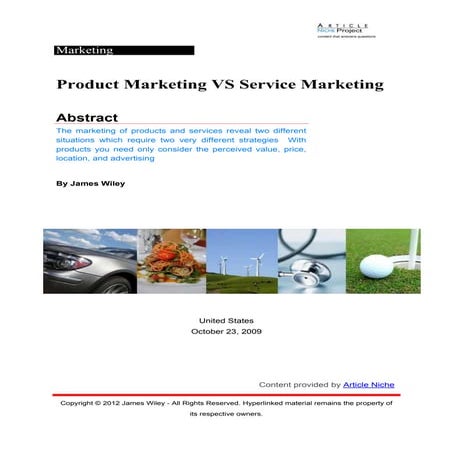 Product vs service | PDF