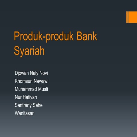 Produk produk bank syariah | PPTX