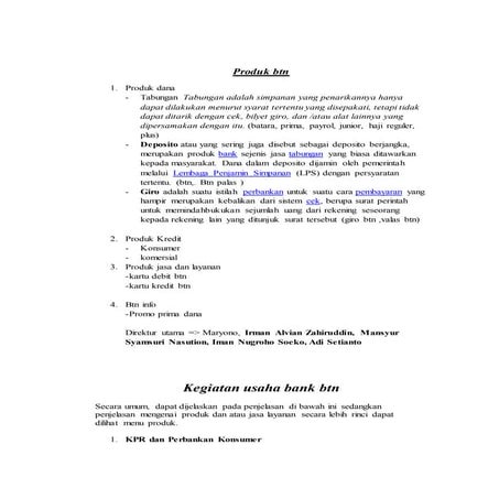 Produk btn | DOCX