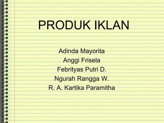 Contoh Presentasi Pengenalan Produk | PPTX