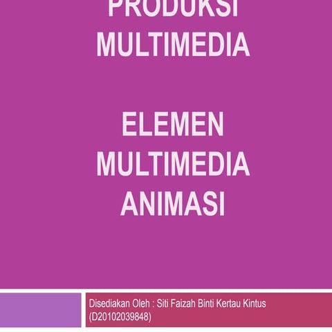 Nota Produksi multimedia animasi | PPTX