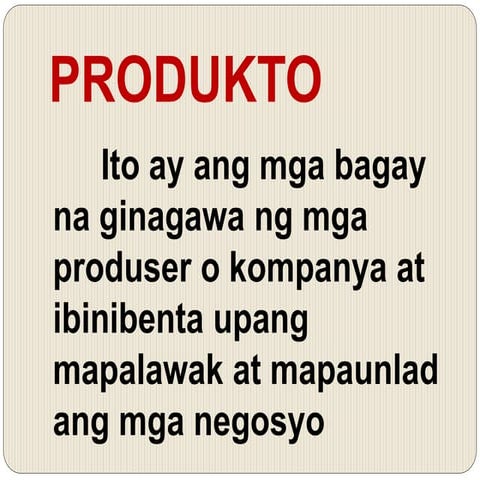 Mga Produkto ng Rehiyon V | PPTX
