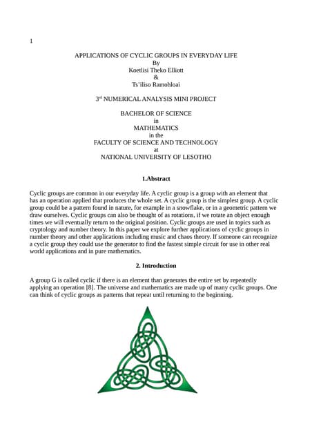 Chapter 4 Cyclic Groups | PPTX | Physics | Science