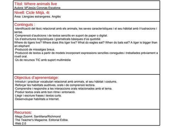 Animals information | PDF