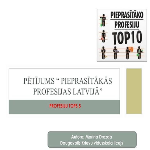 Pieprasītākās profesijas Latvijā | PPT