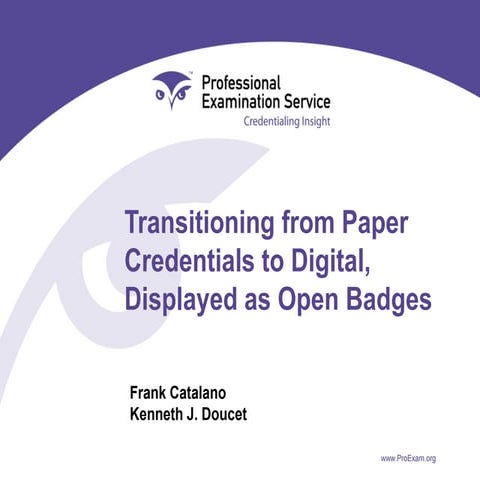 Transitioning from Paper to Digital Credentials, Displayed as Open ...