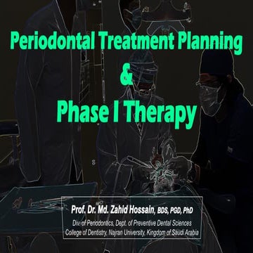 Periodontal Treatment Planning & Phase I Therapy | PDF