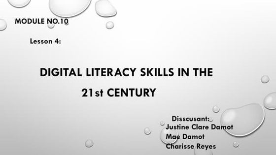 Digital literacy skills in the 21 st century | PPTX