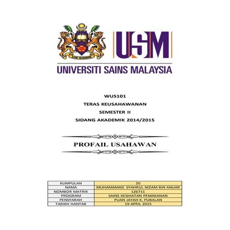 Profail usahawan | PDF