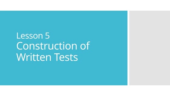 Types of test | DOCX | Standardized Testing | Educational Assessment